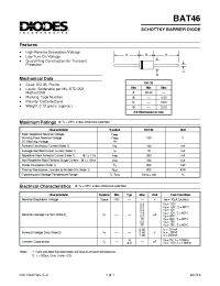 BAT46 (Diodes) - Schottky Barrier Diode, Schottky Diodes